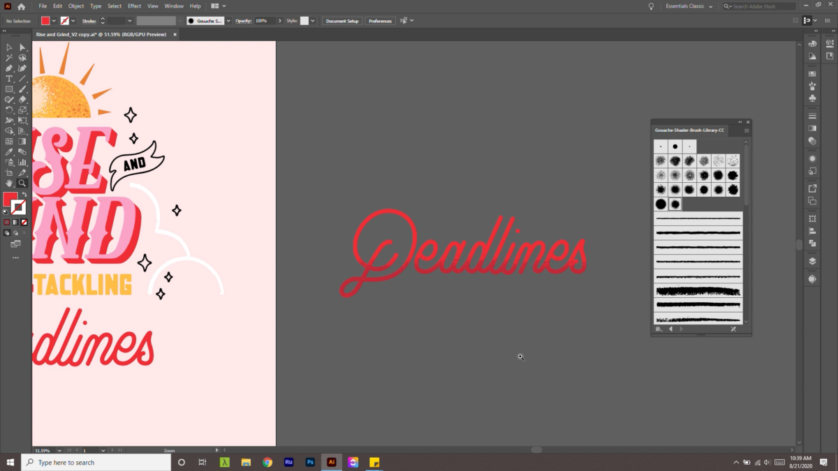 How To Add Texture To Your Lettering in Illustrator! | Threeologie