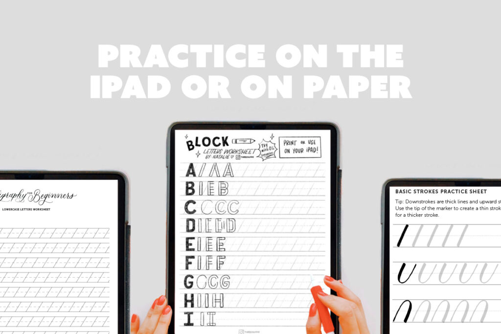 Lettering Workbook Pack | Threeologie