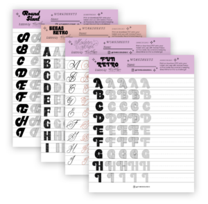Bold Lettering Workbook Pack | Threeologie